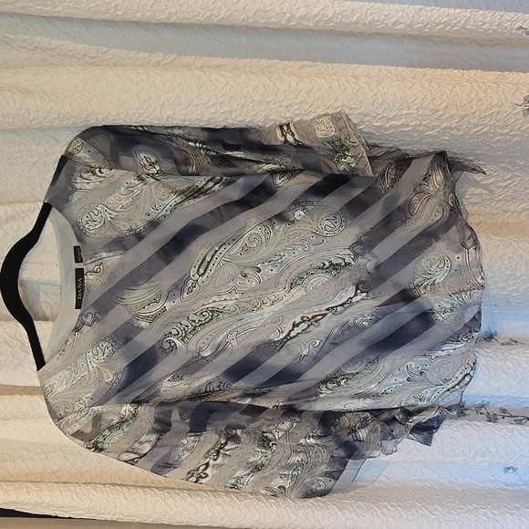 Dana Buchman | Tops | Dana Buchman Petite Gray Blouse | Poshmark